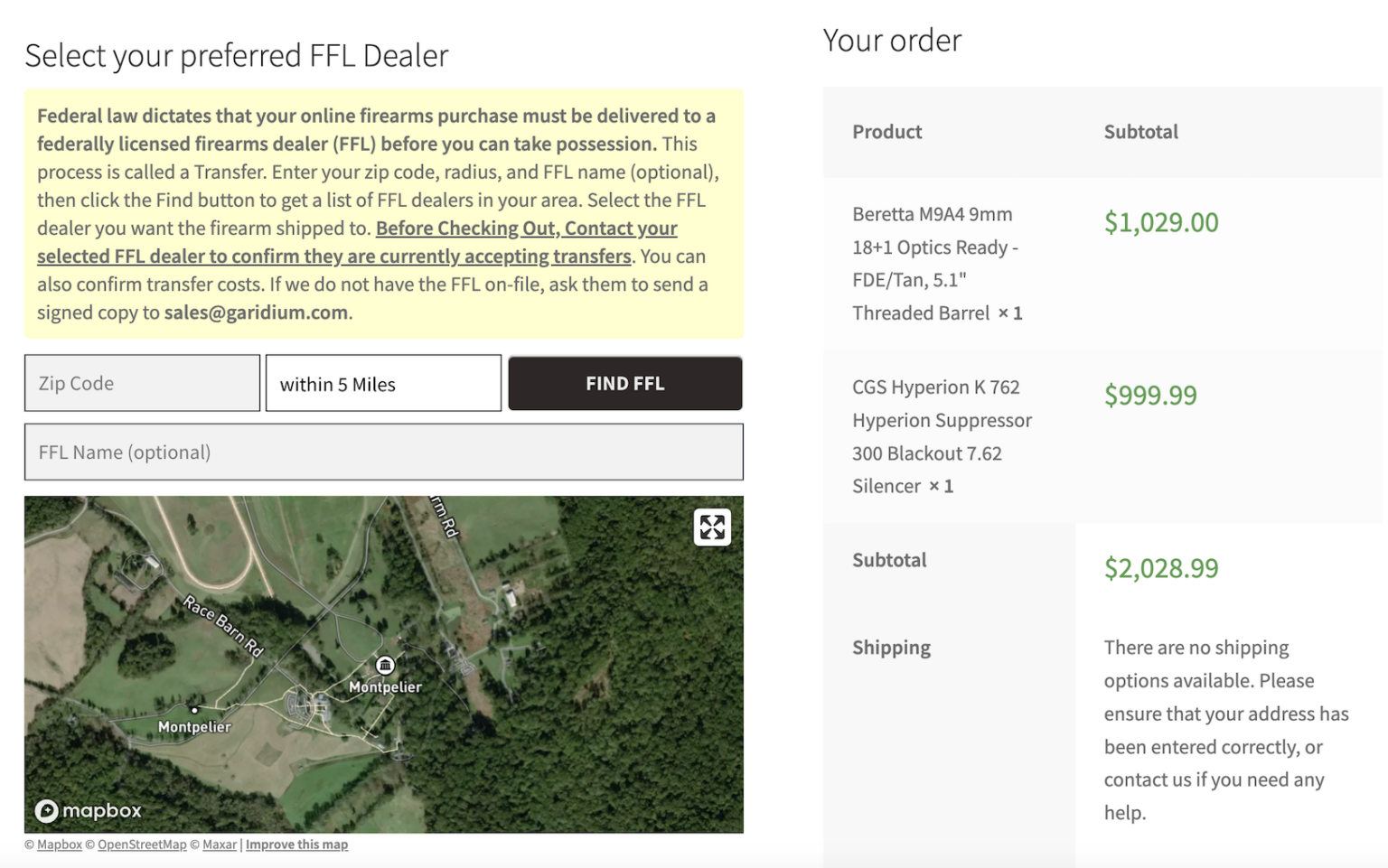 FFL Checkout - FFL Cockpit